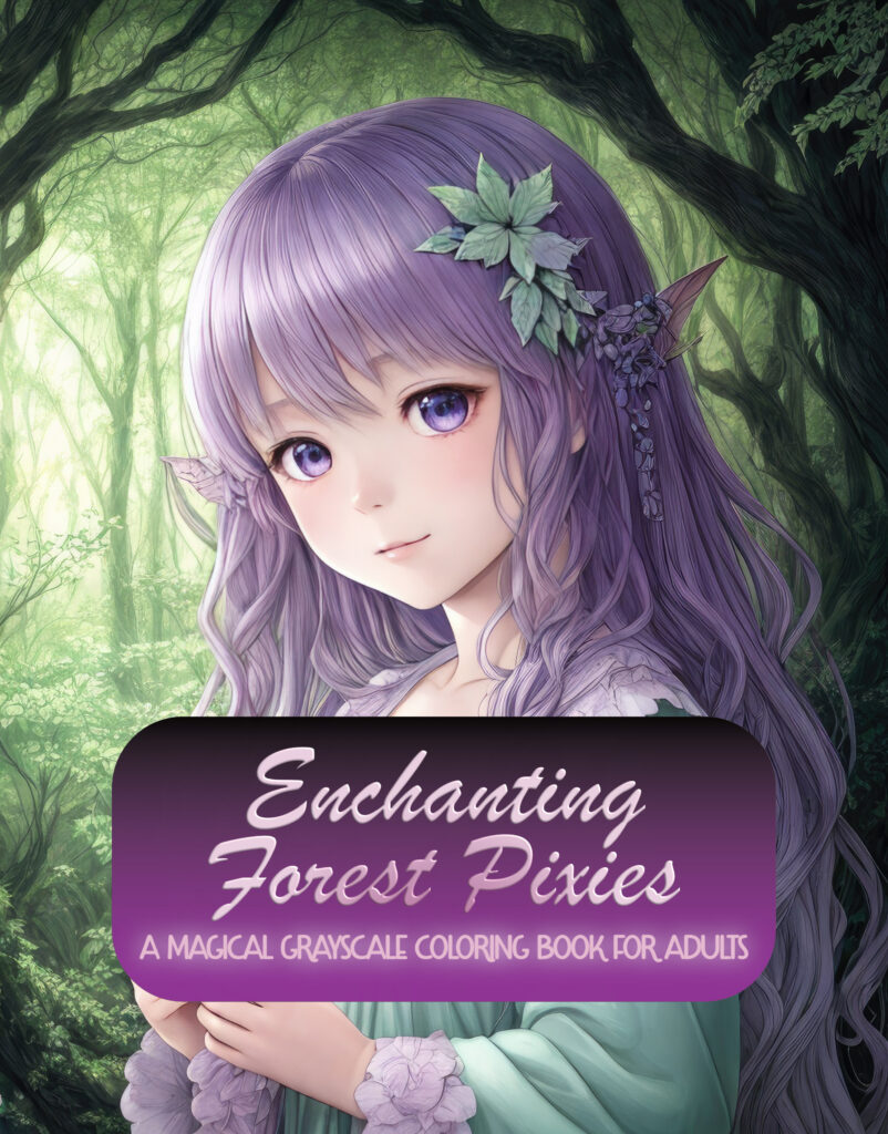 Enchanting Forest Pixies: A Magical Grayscale Coloring Book for Adults - Blackpaper Publishing